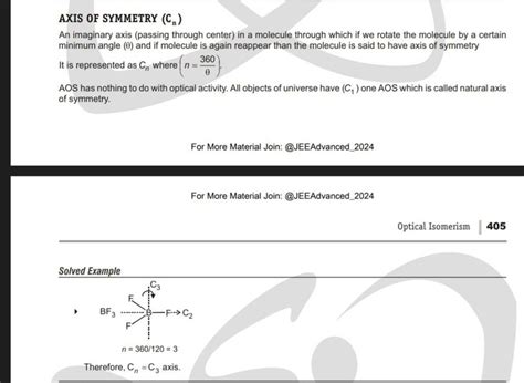 Axis Of Symmetry Cn An Imaginary Axis Passing Through Center In A Mo