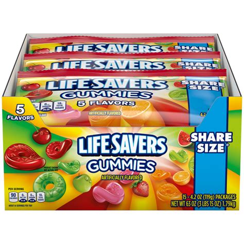 Life Savers Original 5 Flavors Gummy Candy Bulk Pack 4 2 Oz Life Savers