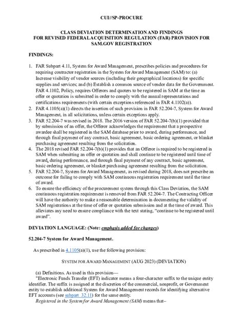 Fillable Online Class Deviation System For Award Management Sam Fax Email Print Pdffiller