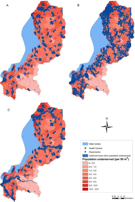 Extent Of Catchment Areas And Distribution Of Population Underserved By