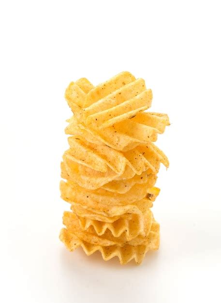 Free Photo Stack Chip Golden Calories Delicious