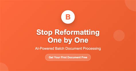 Batchformat Ai Batch Document Reformatting Made Simple