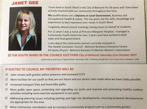 Janet Gee For Council