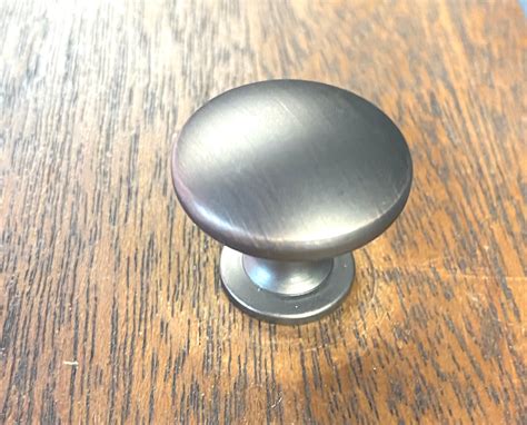 Smooth Brushed Nickel Round Metal Knobs For Drawers Cabinets Furniture