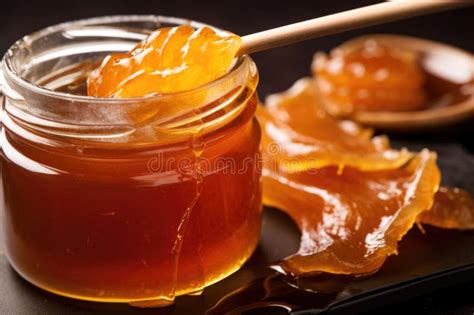 Close Up Of Kombucha Scoby In Glass Jar Stock Illustration