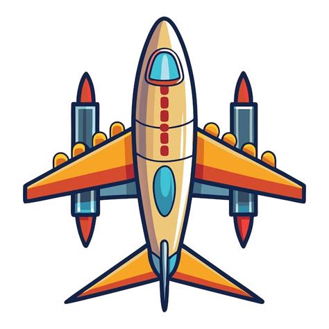 색 바탕에 있는 항공기 터 아트 프리미엄 Ai 생성 벡터