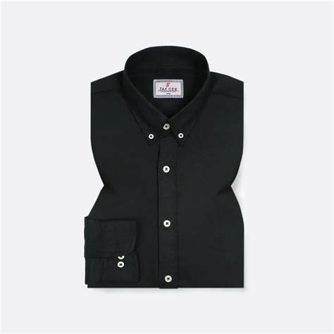 100 Cotton Black Textured Oxford Button Down Shirt Ocean Clothing