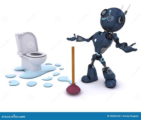 Android Fixing A Leak Stock Illustration Illustration Of Repairman