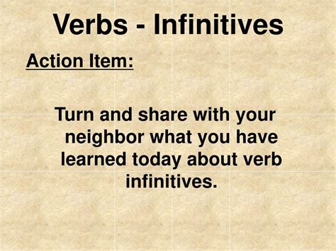Ppt Verb Infinitives Powerpoint Presentation Free Download Id4109122