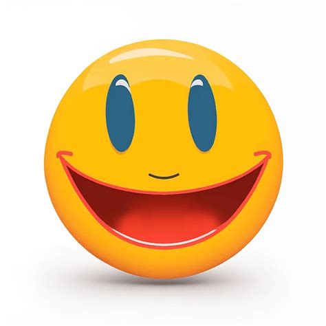 Lachend Gezicht Emoji Of Emoticon Pictogram Met Gelukkige Ogen Vectorillustratie Premium Ai