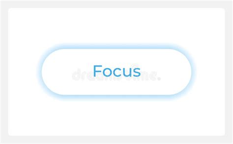 Focused Button State Ui Element Template Stock Vector Illustration Of