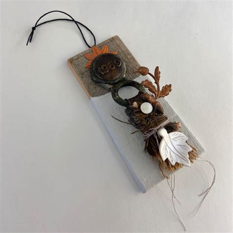 Fall Turns To Winter Assemblage Art Found Object Folk Art One Of A Kind And Original Etsy