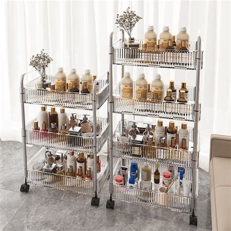 Multifunctional Movable Storage Rack Light Luxury Trolley Rack Suitable