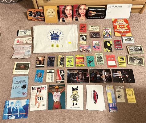 Rock And Music Artist Memorabillia All Acess Back Stage Passes And