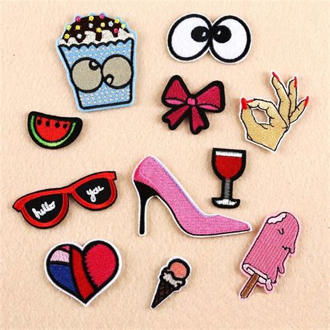 1pcs 11pcs Fashion Embroidered Sequins Iron On Patch Cloth Patches