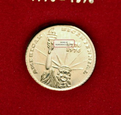 Americas 1976 Bicentennial Commemorative 10kt Gold Medal Coin