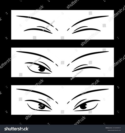 Anime Eyes Male Vector
