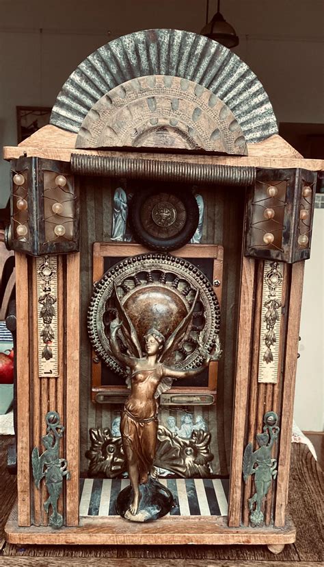 Original Art Assemblage Handmade Sculpture Repurposed Antique Altered