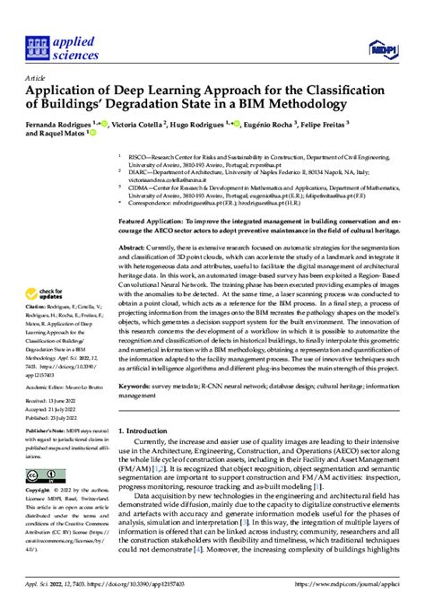 Pdf Application Of Deep Learning Approach For The Classification Of