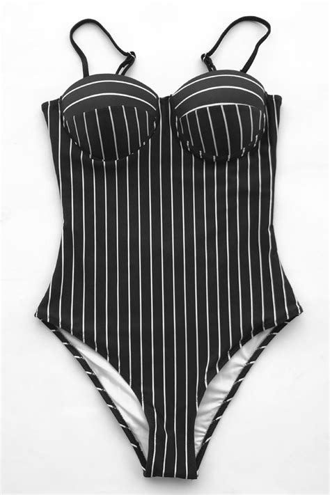 Classic Look Stripe One Piece Swimsuit