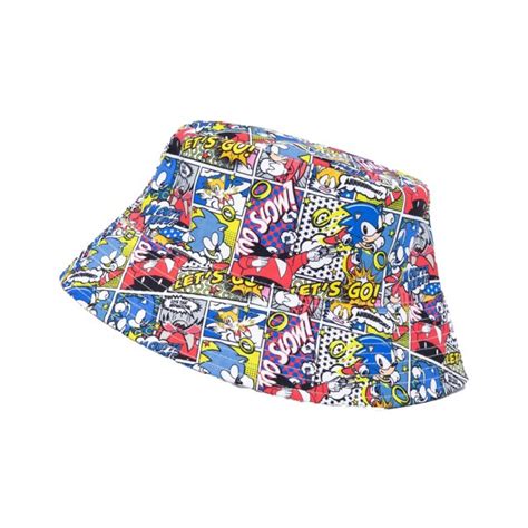 Sonic The Hedgehog Unisex Adult Comic Bucket Hat Rackhams
