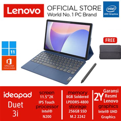 Promo Lenovo IP Duet 3 2XID Intel N200 8GB 256GB SSD 11 5 2K Touch W11 OHS Cicil 0 3x Kota