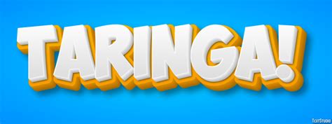 Taringa 3d Amarillo Blanco Generador De Efectos De Texto