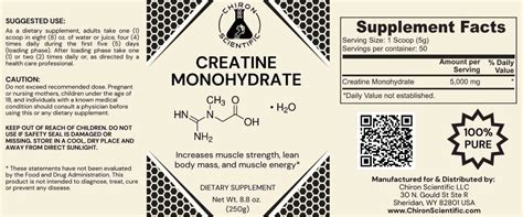 Creatine Monohydrate Chiron Scientific