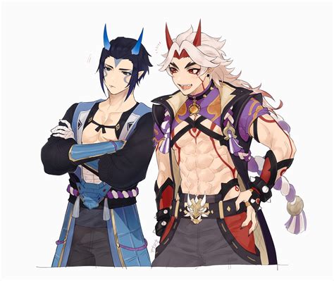 Arataki Itto And Takuya Genshin Impact Drawn By Mochinoki Danbooru