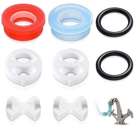 8 Pcs Replacement Ceramic Disc Silicon Washer Insert Turn Reversed Sealed 1 2 Inch Ceramic Tap
