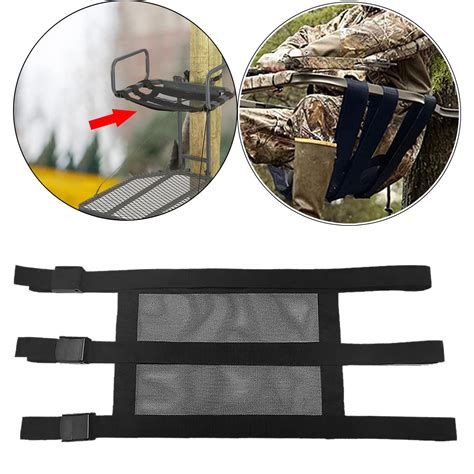 Tree Stand Seat Replacement Adjustable Buckle Straps Mesh Seat For Lock On Tree Stands Outdoor