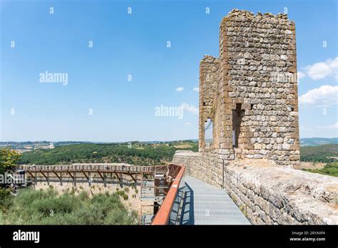 Monteriggioni Italy August 10 2020 View Of Medieval Village Of