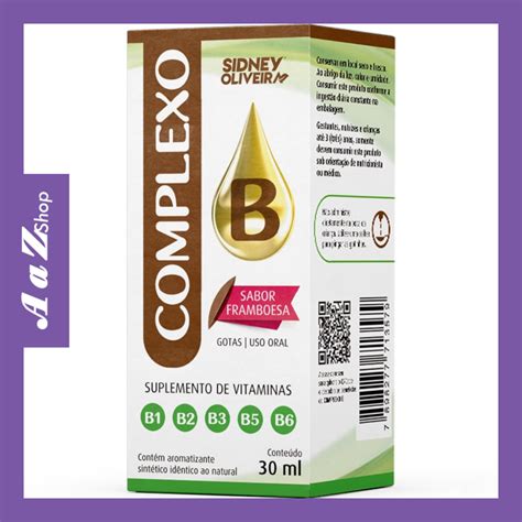 Complexo B Gotas Sabor Framboesa Sidney Oliveira 30ml Shopee Brasil
