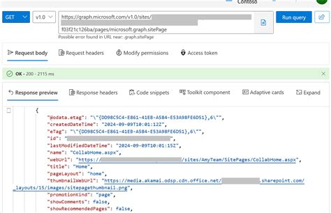 Unable To Fetch Page Content Through Legacy Sharepoint Rest Api Microsoft Qanda