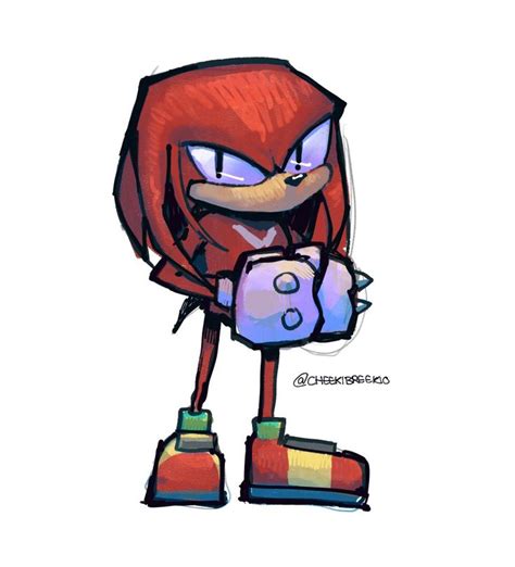Knuckles Doodle Echidna Fan Art Tikal