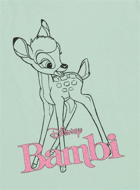 Sku Feb Disney Bambi Tee Green Bambi Cartoon Art Drawing Bambi Tattoo