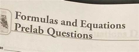 uncw chemistry 101 formulas and equations prelab questions le course