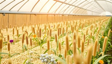 Greenhouse Interior With Corn Plants Showcasing Agriculture And Indoor