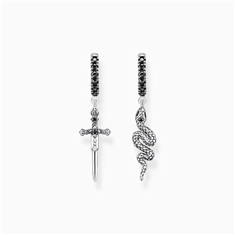 Silver Hoop Earring With Pendants Thomas Sabo
