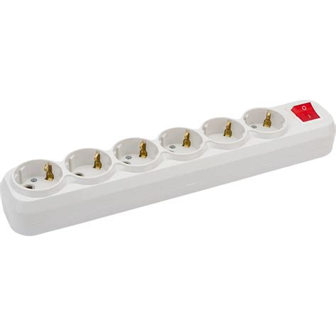 Колодка удлинителя TOKOV ELECTRIC 6-м 16а с заземл. с выкл. абс-пластик ...