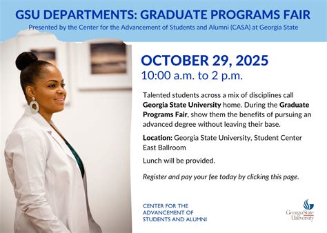 Gsu Departmentsrecruiters Grad Programs Fair 2025 Center For The