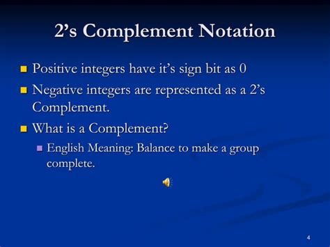 arithmetic computation using 2 s complement notation pptx