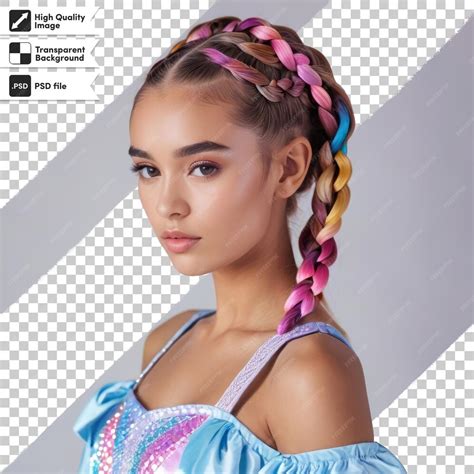 Premium Psd A Girl With A Braid In Her Hair