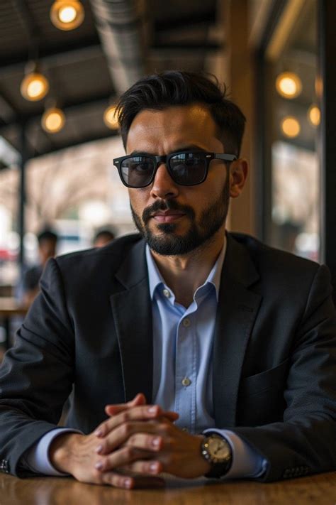 Urban Gentleman Chic Dapper Man In Sunglasses Sipping Coffee In 2025