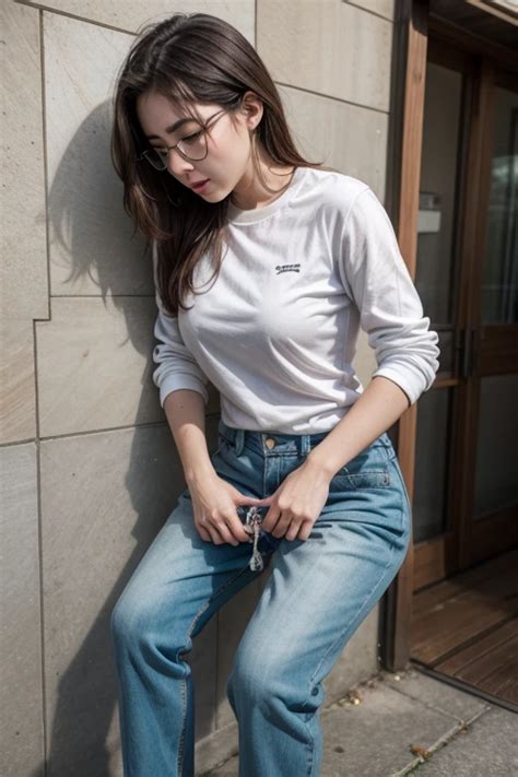 Woman Peeing In Her Pants Seaart Ai