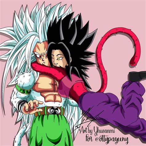Hey Commission Done For Ottypageeny Ssj5 Goku And Ssj4 Caulifla