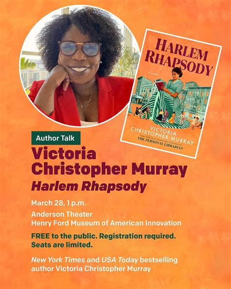 Mar 28 Author Talk With Victoria Christopher Murray Harlem Rhapsody