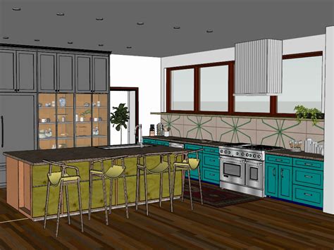 3d Kitchen In Skp Download Cad Free 16206 Mb Bibliocad