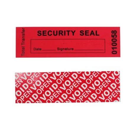 Security Seal Labels 1 Weeks At ₹ 1 5 Piece In Ahmedabad Id 22287865662