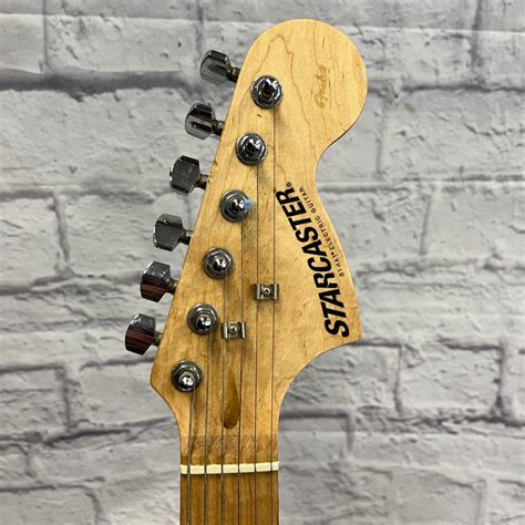 Fender Starcaster Strat Black Electric Guitar Evolution Music